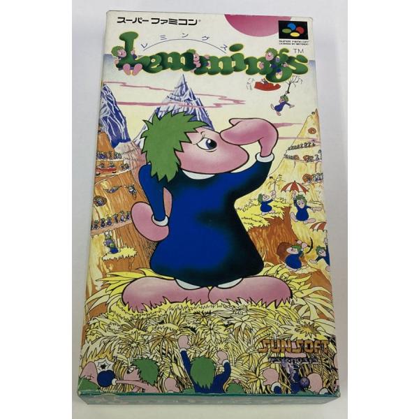 ■タイトルSFC レミングス■商品名スーパーファミコンソフト(箱説付)■商品状態ソフト：可（裏面にやけ）箱：可（色褪せ、シール跡）説明書：良い■その他