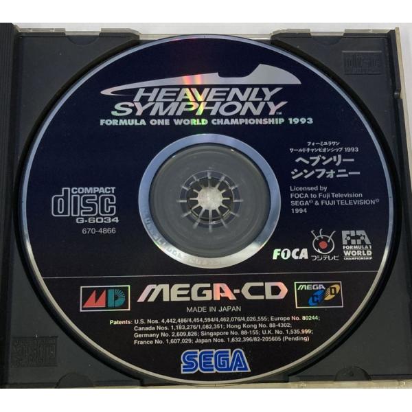 ■タイトルMCD フォーミュラ ワン ワールドチャンピオンシップ1993 ヘブンリーシンフォニー■商品名メガCDソフト(箱付)■商品状態ソフト：可（表に傷）箱：難あり（表にひび、側面にやけ）説明書：無し■その他帯付き