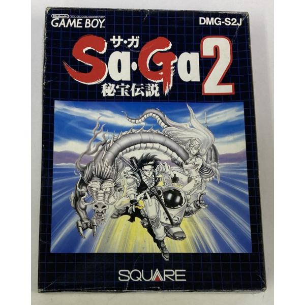■タイトルGB サ・ガ2 秘宝伝説■商品名ゲームボーイソフト(箱説付)■商品状態ソフト：難あり（やけ）箱：可（側面に潰れ）説明書：難あり（裏面にやけ、しみ）■その他