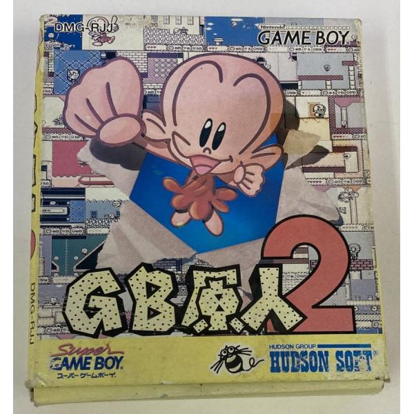 ■タイトルGB GB原人2■商品名ゲームボーイソフト(箱説付)■商品状態ソフト：可（やけ）箱：難あり（表にテープ跡、下底の耳劣化）説明書：良い■その他