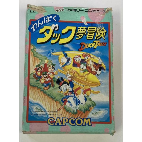 ■タイトルFC わんぱくダック夢冒険■商品名ファミコンソフト(箱付)■商品状態ソフト：可（ラベルにしみ）箱：難あり（表に剥がれ、耳欠損）説明書：無し■その他