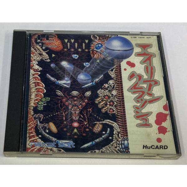 ■タイトルPCE エイリアンクラッシュ■商品名PCエンジンソフト(箱説付)■商品状態ソフト：可（黄ばみ）箱：可説明書：可（表の右下にしみ）■その他