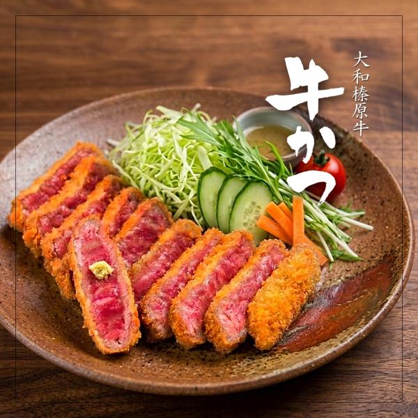 【商品名】大和榛原牛 牛カツ【名称】大和榛原牛 牛カツ【おすすめポイント】美味しい牛カツを食べたい！　ペラペラでなくステーキみたいな牛カツが食べたい！　赤身の美味しい牛カツが食べたい！　そんな想いでA5格付けの大和榛原牛を使い牛カツを作りま...