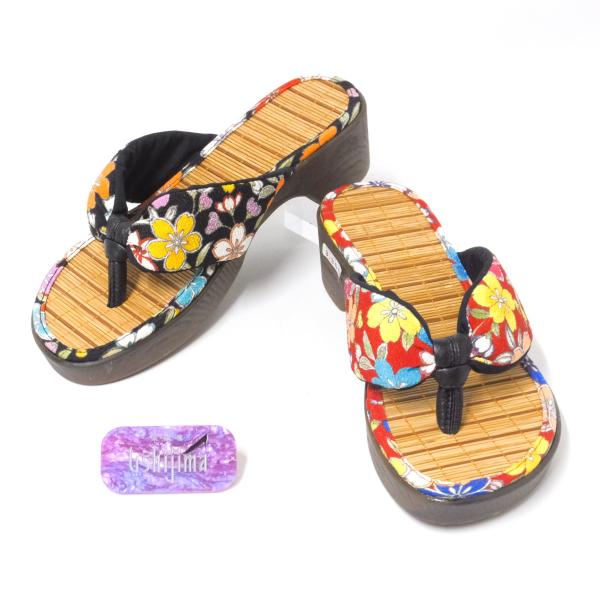 日本有数の和装下駄メーカーミスギのファッションゆかた下駄が登場！キュートなルックスと花緒ズレしにくい柔らか花緒でこれからの夏本番に大活躍間違いなし！ソールは衝撃吸収性抜群で滑りにくく、減りにくいポリウレタン製のハイテク下駄、安心の日本製です...