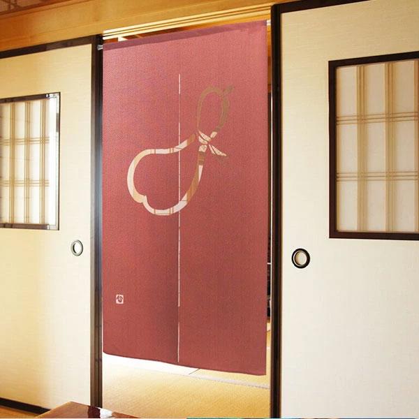 和柄の定番デザインのひょうたんを編みで表現。ひょうたん部分は生地が薄く透け感があります。縁起物としても人気のデザインです。商品の裏側に防炎のタグが縫い付けてあるので消防の認可商品です。ポリエステル生地なので洗濯も可能です。飲食店や施設などに...