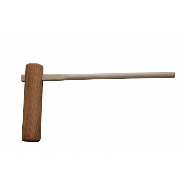 材質 欅（けやき）　柄は樫 寸法 直径10.5cm　長さ45cm　柄の長さ90cm　重量約3.5Kg 一般的に一番売れているサイズです。ただし慣れてる方には少し物足りないです。 当店の杵は欅（けやき）の硬い赤身のみを使用した、とても丈夫な杵...