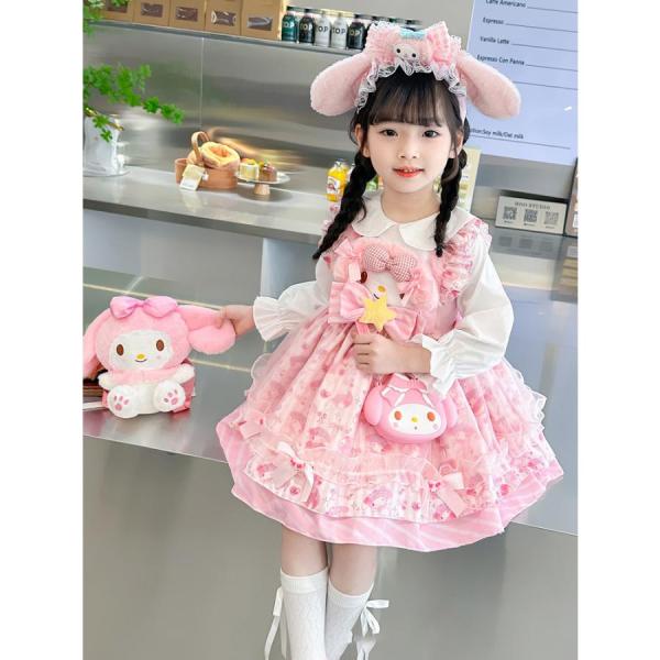 マイメロティ 子供 ワンピース 長袖 コスプレ衣装 変装 かわいい キッズ こども 姫様服 ガールズ チュールワンピース アニメ 紫コスチューム素材：高品質なポリエステルと綿を採用して、触り心地がとてもいいです製品名：人気キャラクター「マイ...