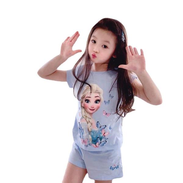 アナと雪 パジャマ キッズ 夏 コットン100％ 上下セット 女の子 ルームウェア 短パン+半袖ｔシャツ 綿 薄め 子供服 部屋着 ブルー/ピンク 90〜140綿100％生地で作られ、柔らかくて肌触りが嬉しいポイントです。お子様の繊細な肌を...