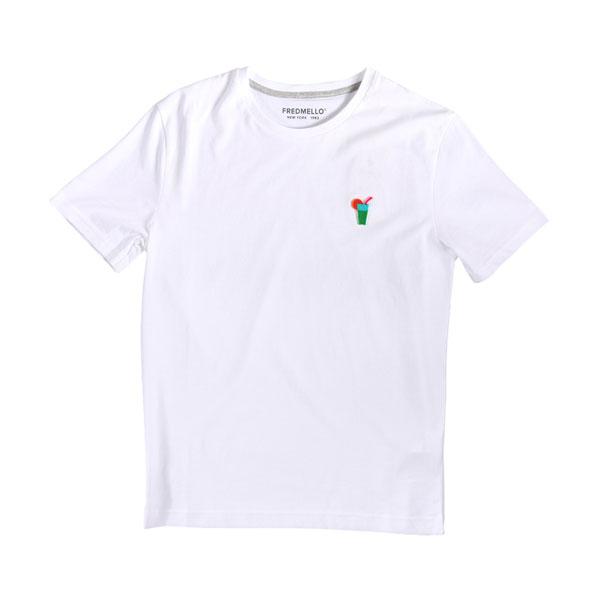 ―その他の詳細について―made in INDIA / 左胸にトロピカルジュースのワッペン◆サイズ◆表記サイズ：S ※当店基準サイズ S（44）相当【参考実寸】肩幅 43.5cm、身幅 48cm、ウエスト 45cm、着丈 64cm、袖丈 2...