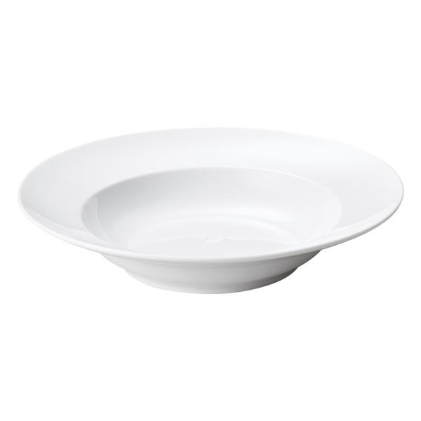 白無地の業務用パスタ皿・最良のコストパフォーマンス！磁器（ベトナム製）直径２６．１cm×高さ５．７cmTRTG