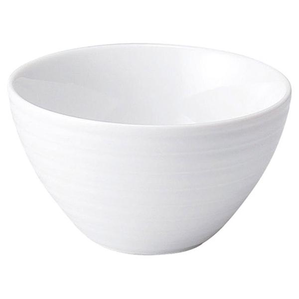 白無地の業務用洋食器磁器（日本製）外側スパイラル直径１１cm×高さ６．２cm