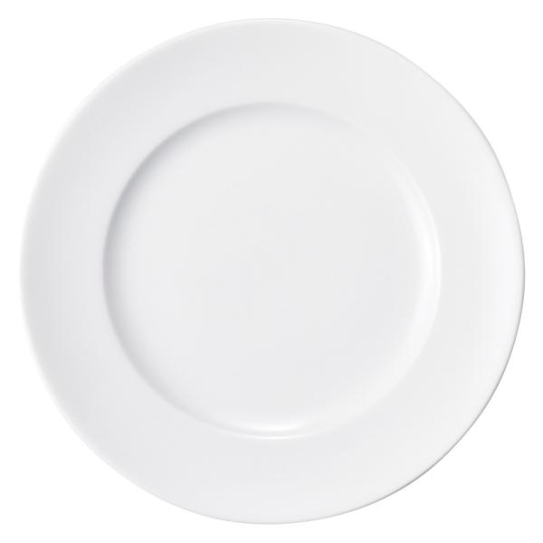 白無地の業務用プレート・最良のコストパフォーマンス！磁器（ベトナム製）直径２０．４cm×高さ２．４cm