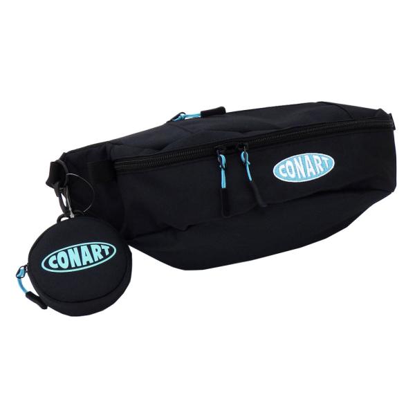 素　材：ポリエステルサイズ：30×16×9cm仕　様：　ウエストバッグ　カブセ上：ファスナーポケット×1　前面：ファスナーポケット×1・ループ紐×4　本体内部：メッシュファスナーポケット×1店長より一言：人気のCONART(コナート)ウエス...