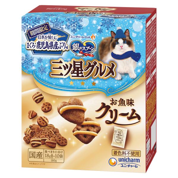 三ツ星グルメお魚味クリーム２５冬１８０ｇ/猫　ドライフード（賞味期限2027/3/31）