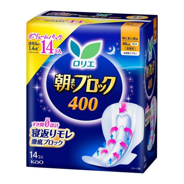 ロリエ 朝までブロック ４００/生理用品 ナプキン