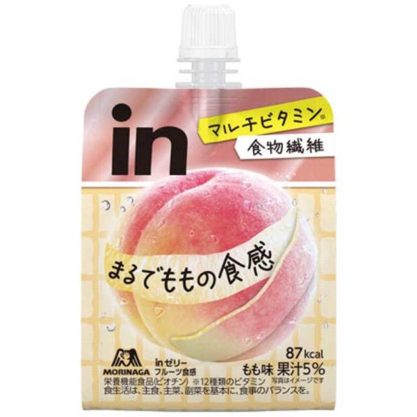 森永製菓　inゼリー フルーツ食感モモ　150g/栄養補給　ゼリー