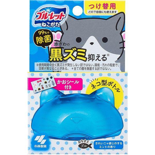 小林製薬 ネコ型ブルーレットおくだけ除菌つけ替用 きれいニャ感じのするミントの香り 67ml/トイレ洗浄剤