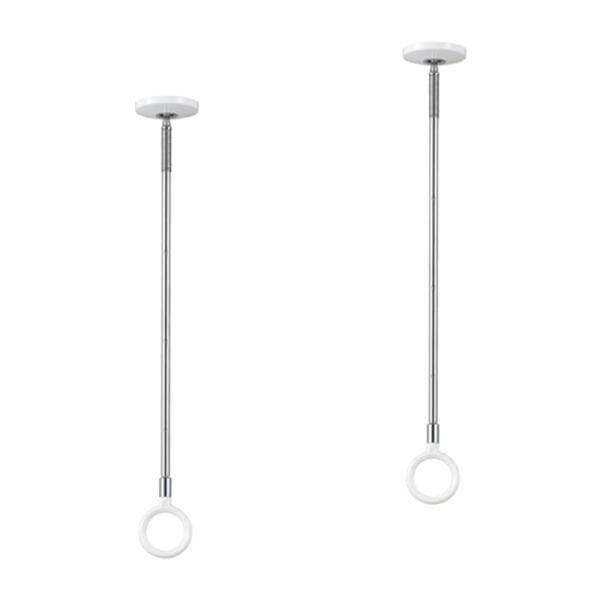 「商品情報」●室内用物干金物●天井取付タイプ●ワンタッチ着脱式●天井保護の為の荷重目安ガイド付き●目安荷重8kg●使用しないときに役立つ収納パーツ付●天井の取付部分が13mmと薄く、部屋の美観を損なわないスマートなデザイン●ポールの長さが全...