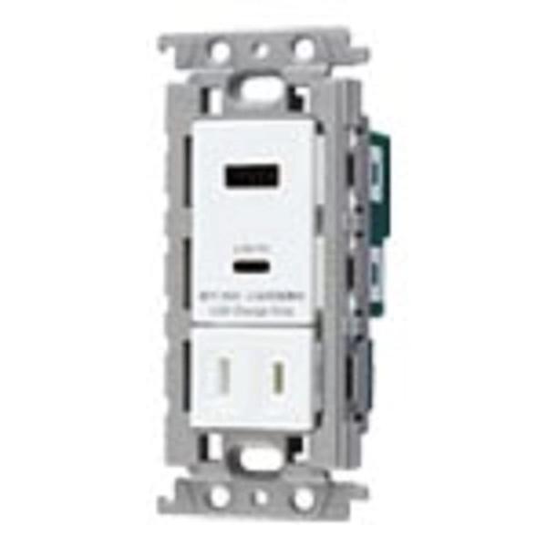 「商品情報」カラー:ホワイト定格:扉付コンセント 15A 125V ACUSBコンセント入力:35VA 100V AC 50Hz/60Hz、出力:USB-A:5V 3A DC・9V 2A DC、USB-C:5V 3A DC・9V 2A DC...