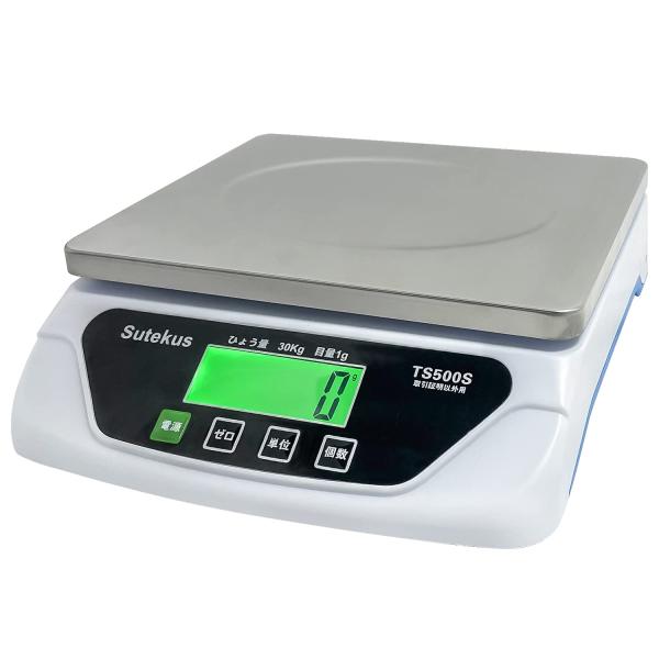 【商品名】　Sutekus １g単位 最大30Kgまで計量可能 デジタル台はかり スケール 電子秤 風袋機能搭載 オートオフ機能 単三電池付 (ステンレ★★ラッピングについて★★当店ではラッピングは承っておりません。ご了承くださいませ。★★...
