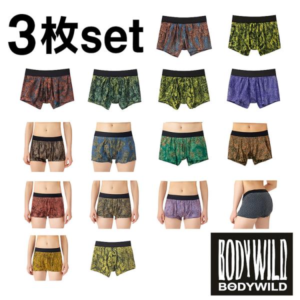 ■サイズM ウエスト76-84L　ウエスト84-94■素材それぞれ■数量色柄おまかせ3枚セット■詳細・グンゼ　ボディワイルド ボクサーパンツ 3枚入 福袋　BODY WILD ボディワイルド・こちらは　すべて　新パッケージのもの・すべて前と...
