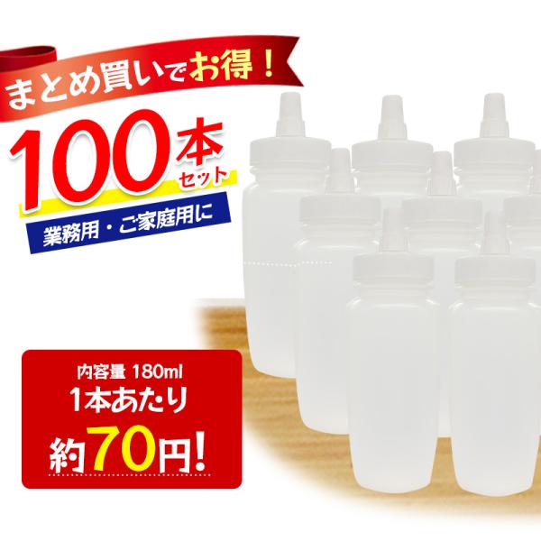 使い勝手抜群の100mlサイズ・詰め替え容器です。「はちみつ容器」という名前ですが、その利便性から用途は無限大。高品質な安心の日本製なので、耐久性も清潔感もバッチリです。★ここがポイント！★液漏れしにくいネジ式キャップフタがしっかり閉まるネ...