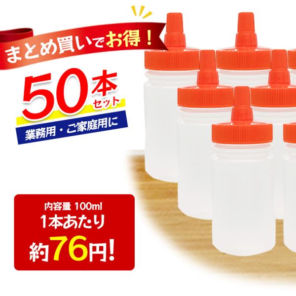 使い勝手抜群の100mlサイズ・詰め替え容器です。「はちみつ容器」という名前ですが、その利便性から用途は無限大。高品質な安心の日本製なので、耐久性も清潔感もバッチリです。★ここがポイント！★液漏れしにくいネジ式キャップフタがしっかり閉まるネ...