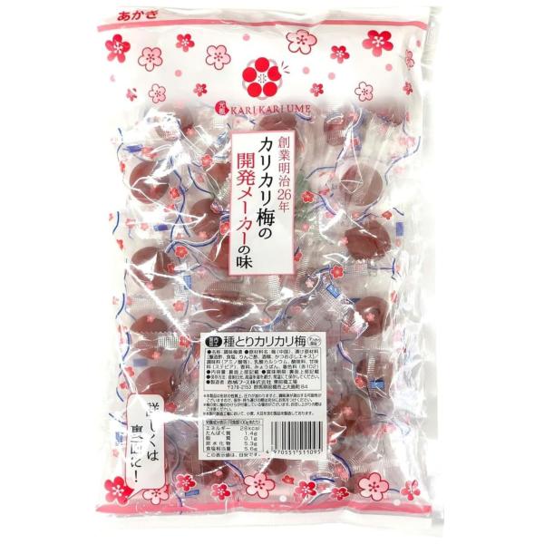 明治26年創業の老舗漬物屋で元祖カリカリ梅の赤城フーズのカリカリ梅!!爽やかなあまずっぱさが特長のカリカリ梅です。塩分補給に最適で炎天下の作業現場・工事現場・野外作業、スポーツ時の熱中症対策に。カリッとした食感と、さっぱりした酸味・塩味のバ...