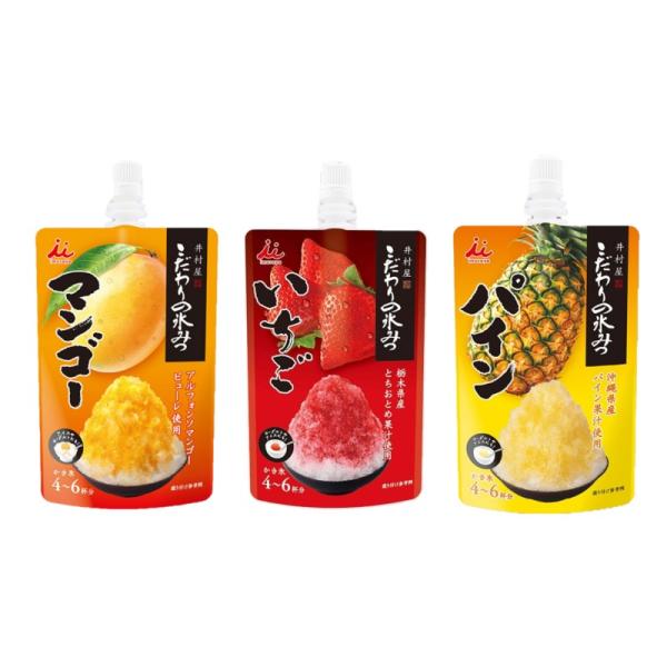 井村屋の人気な3種類をセットにしました。夏の必需品！ かき氷シロップの高級品版。井村屋が「厳選した原料で作った」美味しいかき氷シロップです。本格的なかき氷の味を食べ比べる楽しみのため、3種のフレーバーをおまとめしました！「いちご味」栃木県産...