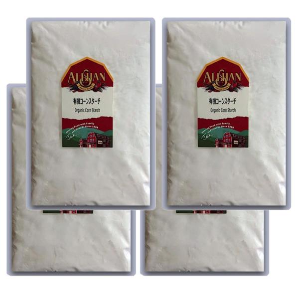 有機JAS認定食品有機とうもろこしを使用したコーンスターチです。非遺伝子組み換え、酸化防止剤（無水亜硫酸）不使用の商品。煮込み料理のとろみつけや、揚げ物の衣、カスタードクリームや焼き菓子の材料など、幅広くお使いいただける商品です。商品名：有...