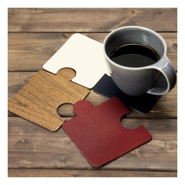 パズルモチーフで組み合わせることができるVARCOオリジナルデザインの楽しいレザーコースター。ダイニングテーブルやオフィスのデスクに置くと一気にPOPでお洒落な雰囲気に。カラーも豊富に揃っているので組み合わせも楽しめるコースターです。4枚組...