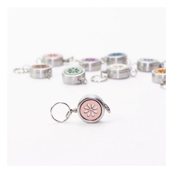 リールキーのフルールタイプです。VARCOの革小物をより使いやすくしてくれる優れモノ。アイテムとジョイントするだけで約40cm伸縮させることができます。ＩＤやパスケースなどと組み合わせてお使い下さい。ポイントの丸い革ももちろんVARCOのオ...