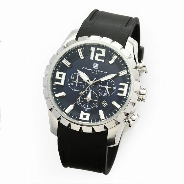 検索ワード [10気圧防水 日付表示 クロノグラフ ラバーベルト  メンズ腕時計 メンズウォッチ 男性用腕時計 ファッションウォッチ デザインウォッチ Salvatore Marra サルバトーレマーラ 正規品 ]