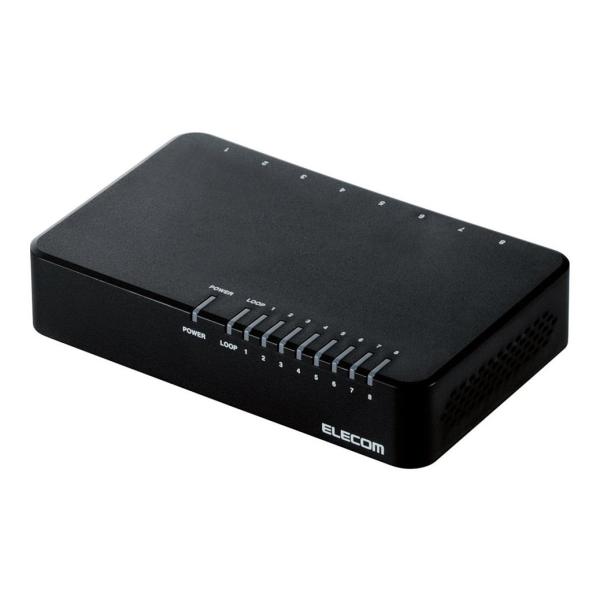 【商品概要】100BASE-TX対応のACアダプター電源のプラスチック筐体8ポートハブです。省エネ法に準拠したエコ省電力タイプです。メイン基板に電解コンデンサを使用していません。それにより長寿命設計を実現した信頼性の高いスイッチングハブです...