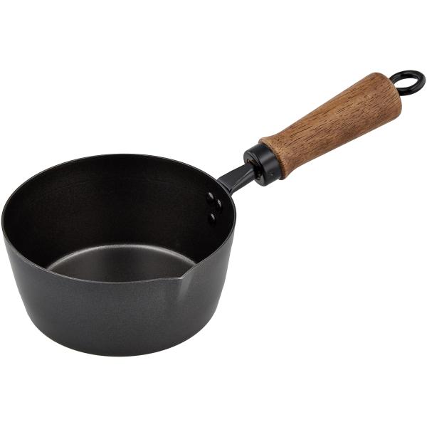 【商品概要】製品サイズ:(約)全長28×幅14.5×高さ12cm製品重量:(約)0.48kg鍋の深さ:(約)6cm表面加工:シリコーン樹脂塗装素材・材質:本体/鉄、取っ手/天然木、※ガス火専用、※ガスコンロで仕様する場合は、市販の補助器具(...