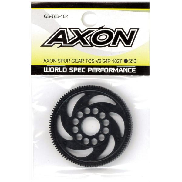【商品概要】高剛性&amp;超ローフリクション素材から導く進化する駆動へ。【商品説明】【商品詳細】ブランド：AXON商品種別：おもちゃ商品名：AXON スパーギヤ TCS V2 64P 102T GS-T6B-102製造元：AXON商品番号...