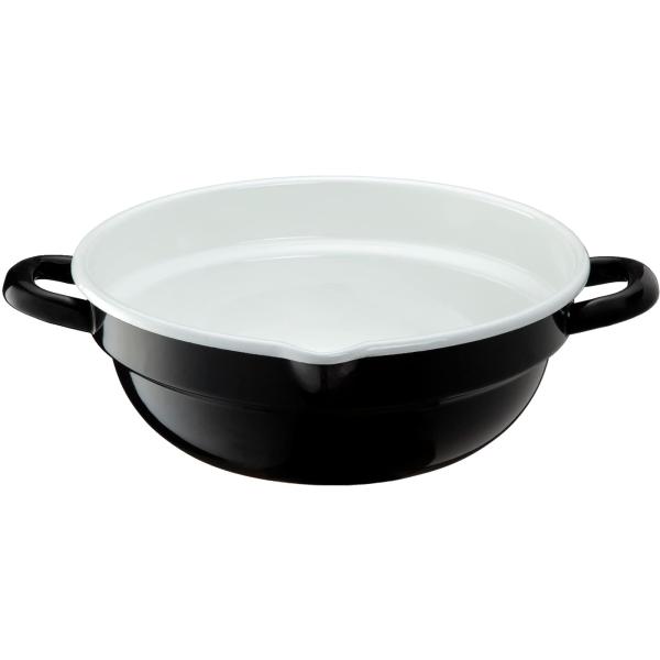 【商品概要】サイズ(約):32.5×26.0×9.0cm、満水容量:3.0L、適正使用油量:1.5L本体重量(約):885g素材・材質:本体/ほうろう用鋼板、表面加工/ほうろう加工生産国:インドネシア対応熱源:ガス火、卓上IH100V、IH...