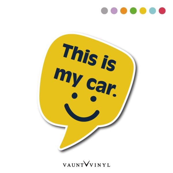 磁石 マグネットステッカー カーマグネット ワンポイント おしゃれ かわいい 目印 my car インカー マーク 駐車場 吹き出し 案内 表示