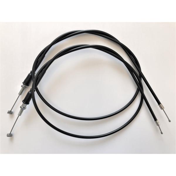 イギリス VENHILL社製のフェザーライトスロットルケーブル2本セットです。テフロン加工で内部の摩擦抵抗を軽減させているため、スロットル操作が軽くなります。特に長距離ツーリングでは疲労軽減が安全に繋がるので、効果を発揮します。■適合車種：...