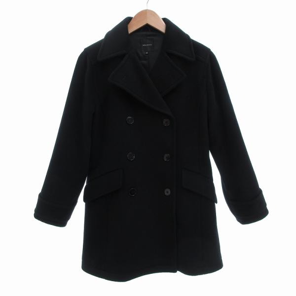 ピエスモンテ PIECE MONTEE ピーコート Pコート ミドル ハーフ丈 38 黒 /UO レディース【ブランド】ピエスモンテ PIECE MONTEE【表記サイズ】38【実寸サイズ】肩幅：約40cm　身幅：約44cm　袖丈：約54c...