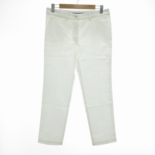 キッフェ KIFFE パンツ アンクル丈 テーパード 29 白 ホワイト /UO レディース【表記サイズ】29【実寸サイズ】ウエスト：約78cm　もも幅：約22cm　裾幅：約17cm　股上：約23cm　股下：約66cm　　【素材】ポリエステ...