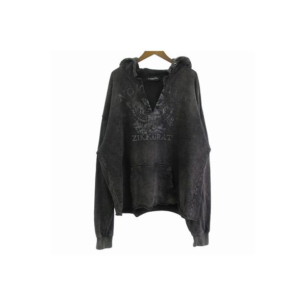 ノーフェイス ストゥディオス NO/FAITH STUDIOS 美品 イーグル ヴィンテージ ユーズド パーカー ルーズフィットフーディー ブラック 3 約L【表記サイズ】3【実寸サイズ】肩幅：75cm　身幅：71cm　着丈：72cm　袖丈...