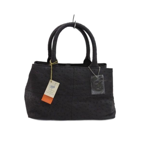 未使用品 レオ ヴァレンチノ REO VALENTINO オーストリッチレザー ハンドバッグ ダークブラウン レディース【表記サイズ】-【実寸サイズ】持ち手の長さ：-cm　ヨコ：約27cm　タテ：約17cm　マチ：約14.5cm　ショルダー...