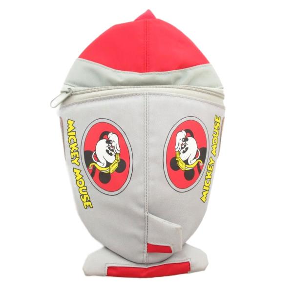 ディズニー Disney リュックサック バックパック ミッキープリント ロケット型 グレー 赤 レッド /JS キッズ【ブランド】ディズニー Disney【実寸サイズ】持ち手の長さ：約14cm　ヨコ：約16cm　タテ：約26cm　マチ：-...