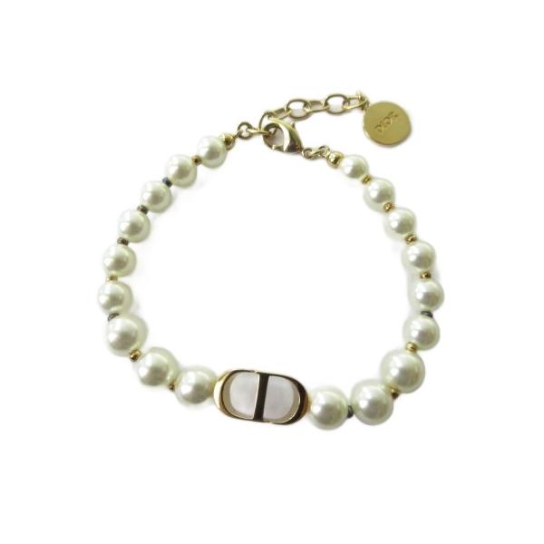 ディオール Dior 美品 30 MONTAIGNE 30 モンテーニュ ブレスレッド レジンパール ゴールドカラー B1096MTGRS_D301 レディース【ブランド】ディオール Dior【実寸サイズ】幅：最大幅0.8cm　手首周り：1...