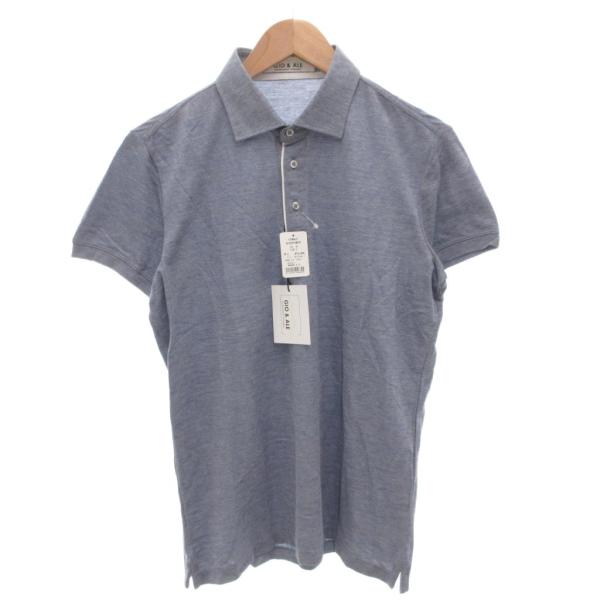 未使用品 gio&amp;ale ジョルダーノ タグ付き ポロシャツ 半袖 S 青 ブルー /FF ■GH メンズ【表記サイズ】S【実寸サイズ】肩幅：40cm　身幅：46cm　袖丈：18cm　着丈：70cm　　【素材】コットン エラスタン【...
