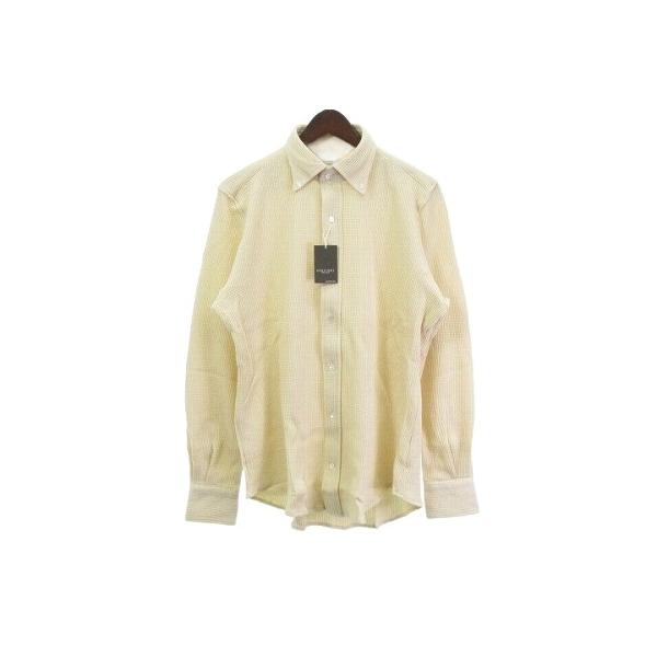 未使用品 センティネルディサイド SENTINEL DECIDE タグ付き ボタンダウン シャツ サーマル ワッフル地 長袖 アイボリー 46 M位 ■GH【表記サイズ】46　M相当【実寸サイズ】肩幅：43cm　身幅：60cm　着丈：76c...