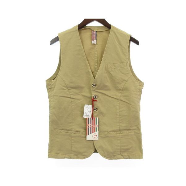 未使用品 オラツィオ ORAZIO タグ付き ベスト ジレ ベージュ 46 約M ■GH メンズ【表記サイズ】46【実寸サイズ】身幅：47cm　着丈：62cm　　【素材】コットン98％ エラスチン2％【色】ベージュ【状態】未使用品です。　　...