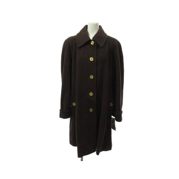 パオラアントニーニ PAOLA ANTONINI ウール ロングコート カシミ混 ブラウン 茶 44  レディース【表記サイズ】44 L相当【実寸サイズ】身幅：51cm　着丈：90cm　ゆき丈：77cm　　【素材】ウール77％　ナイロン15...