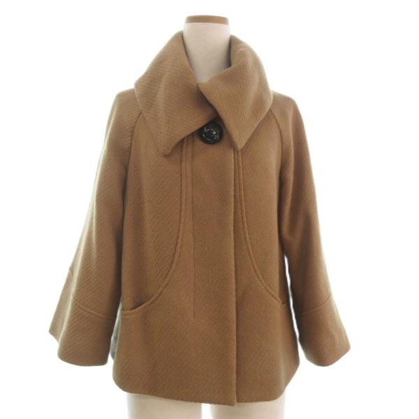 アンタイトル UNTITLED 美品 ジャケット ショート丈 コート 長袖 2 ベージュ レディース【ブランド】アンタイトル UNTITLED【表記サイズ】2【実寸サイズ】身幅：52cm　着丈：54cm　ゆき丈：約67cm　　【素材】表地　...